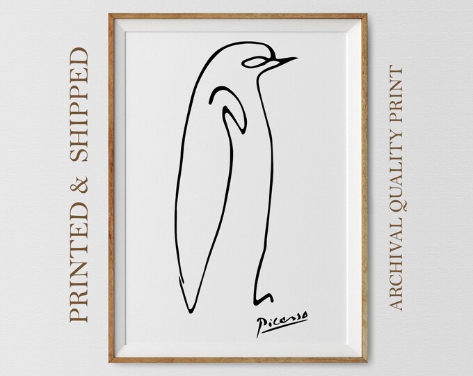 Pablo Picasso Penguin Sketch Line Drawing Art Print Esquisse Le ...