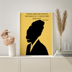 Amanda Gorman Poster, There is Always Light Inspirational Quote Print ...