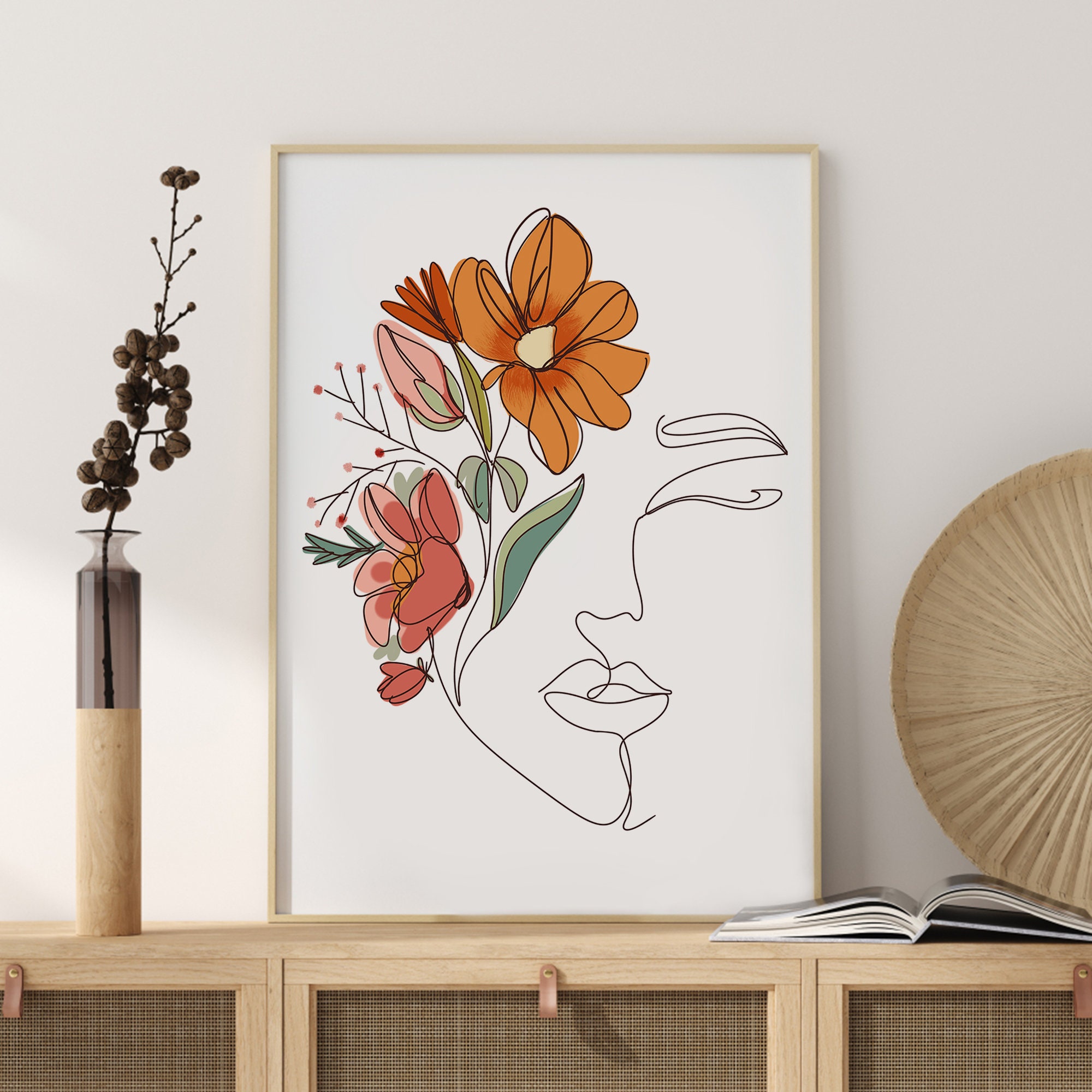 Abstract Woman One Line Art Minimalist Drawing Woman Poster | Etsy