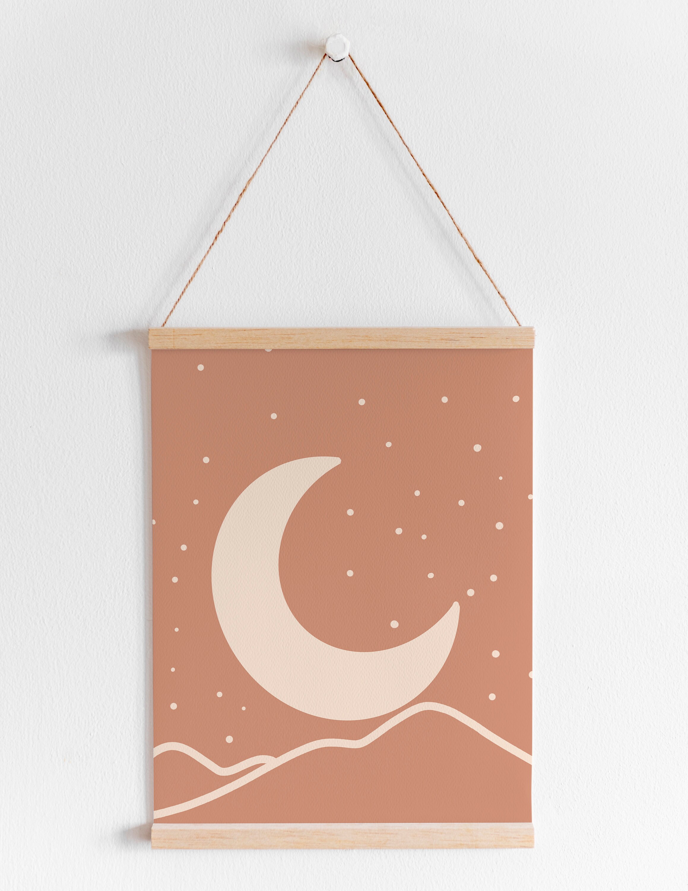 Modern Moon Phases Art Abstract Moon Celestial Print Cosmic | Etsy