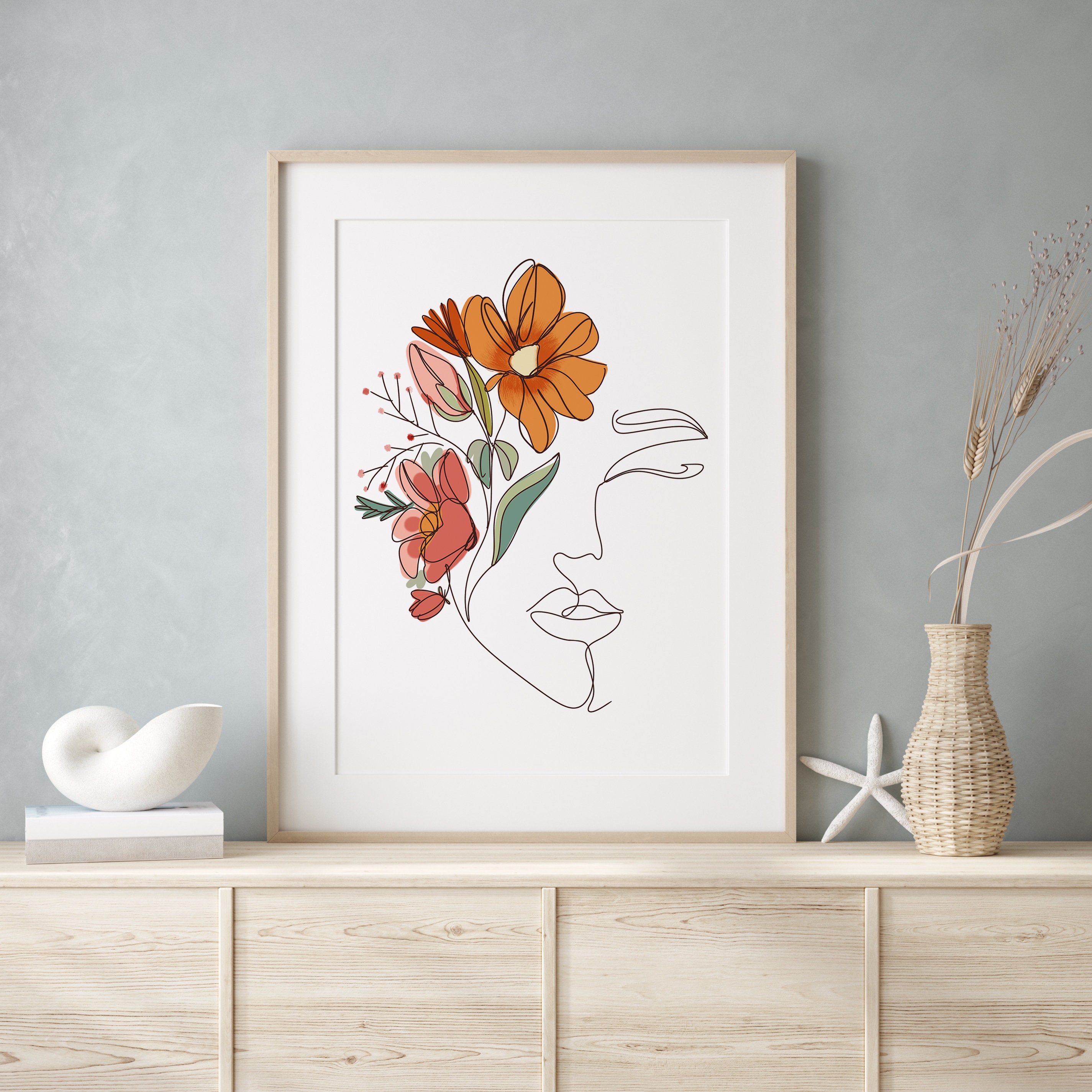 Abstract Woman One Line Art Minimalist Drawing Woman Poster | Etsy