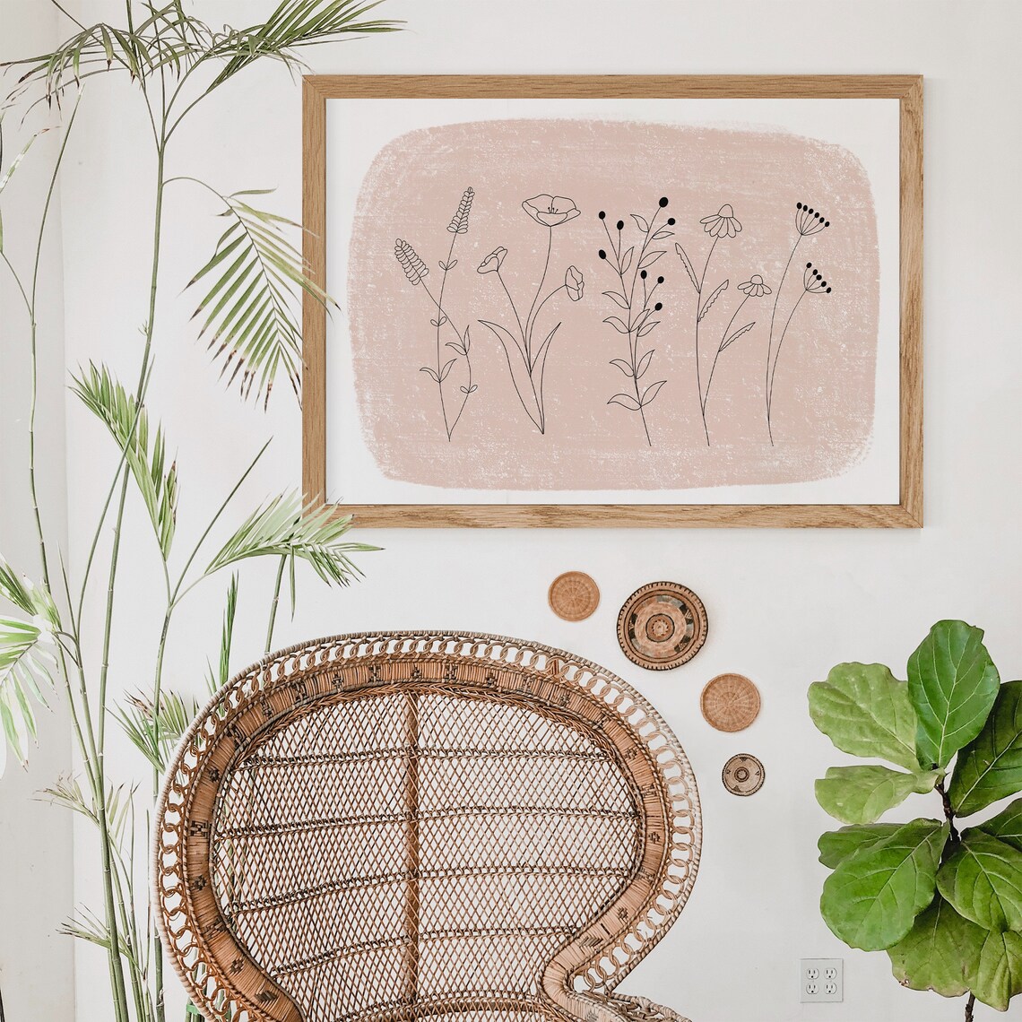 Wild Flowers Print Farmhouse Poster Floral Bouquet Art - Etsy