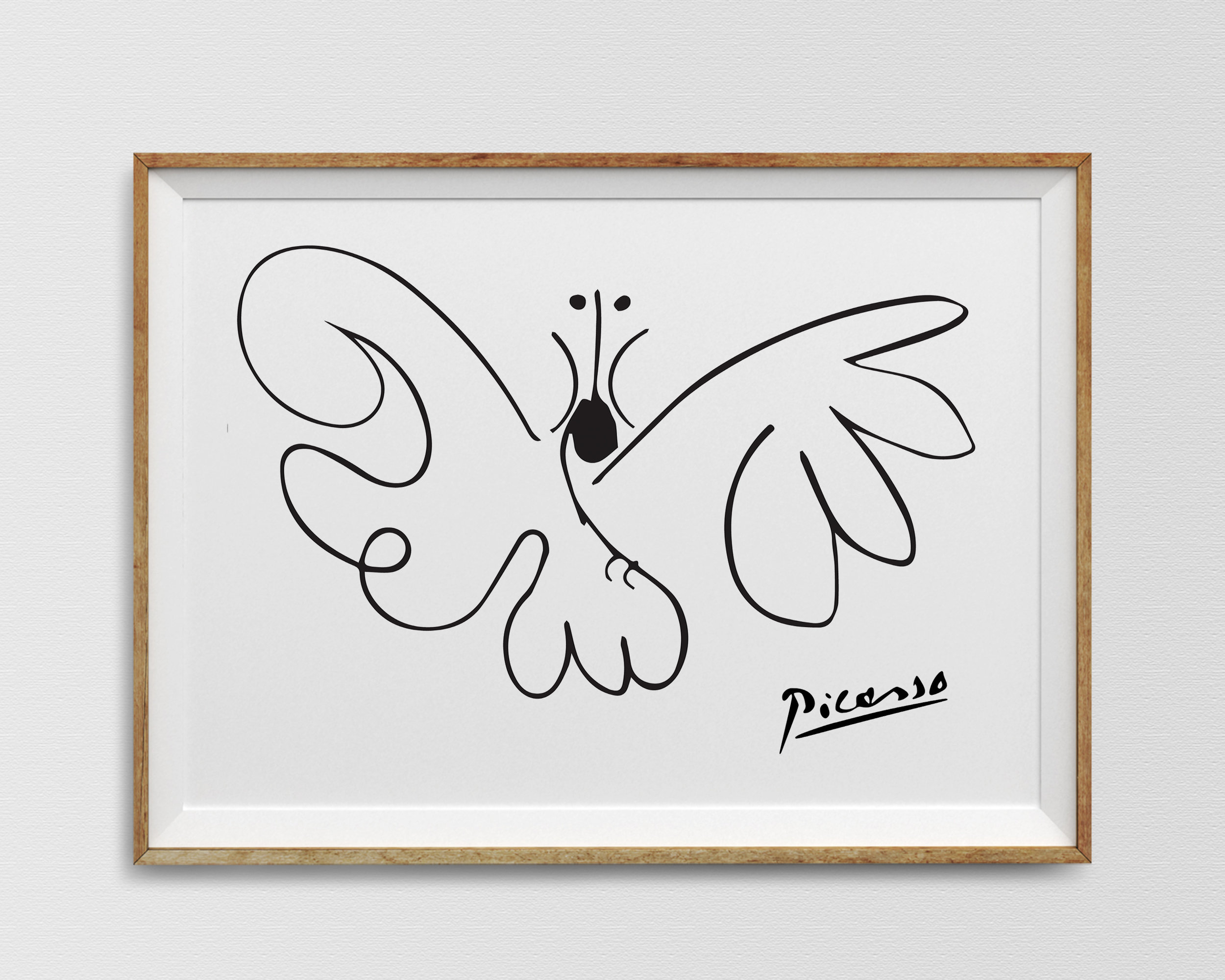 Pablo Picasso Butterfly Line Art Poster One Line Butterfly - Etsy Australia
