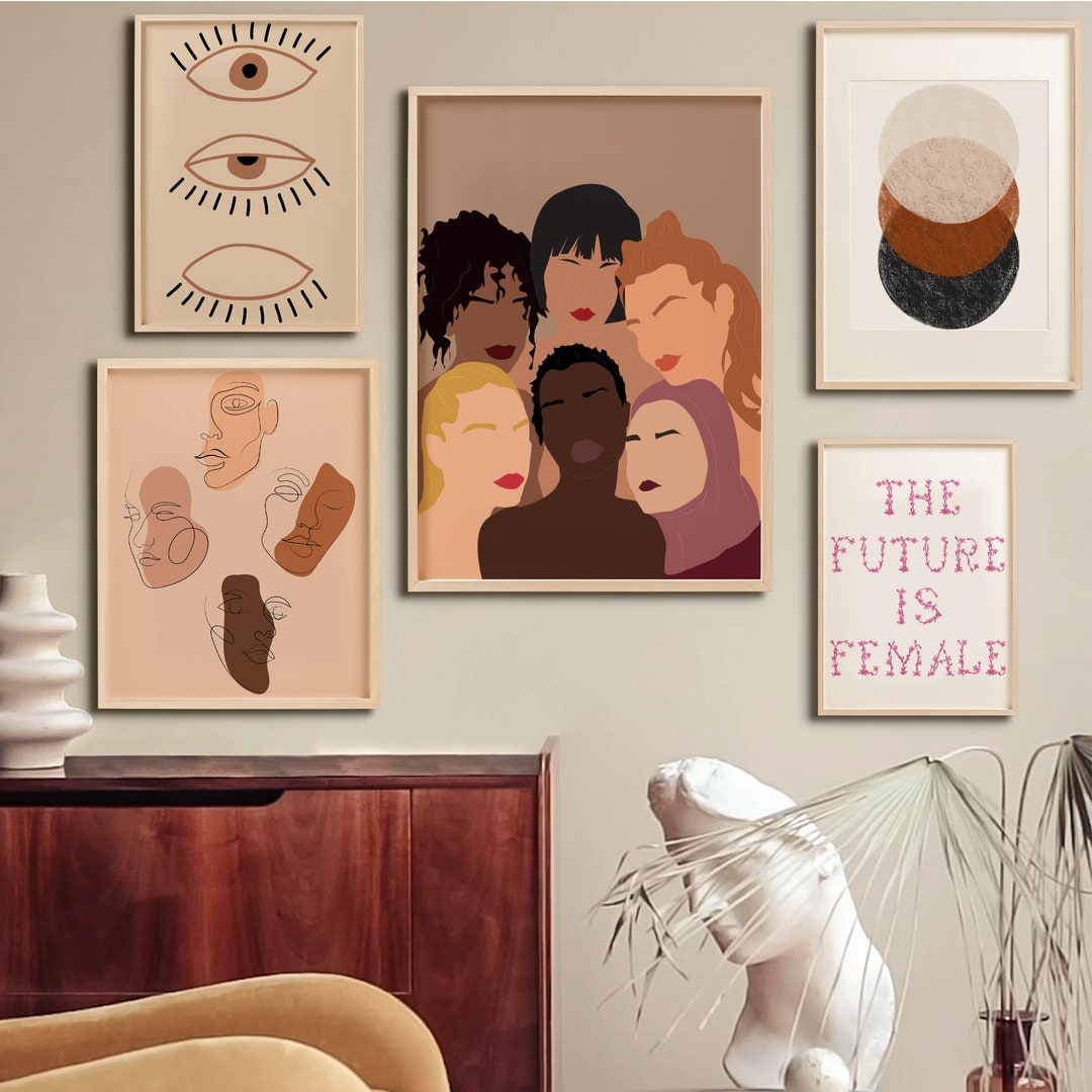 Feminist Set of 5 Poster, Girl Power Bundle Wall Art Print, Feminism ...