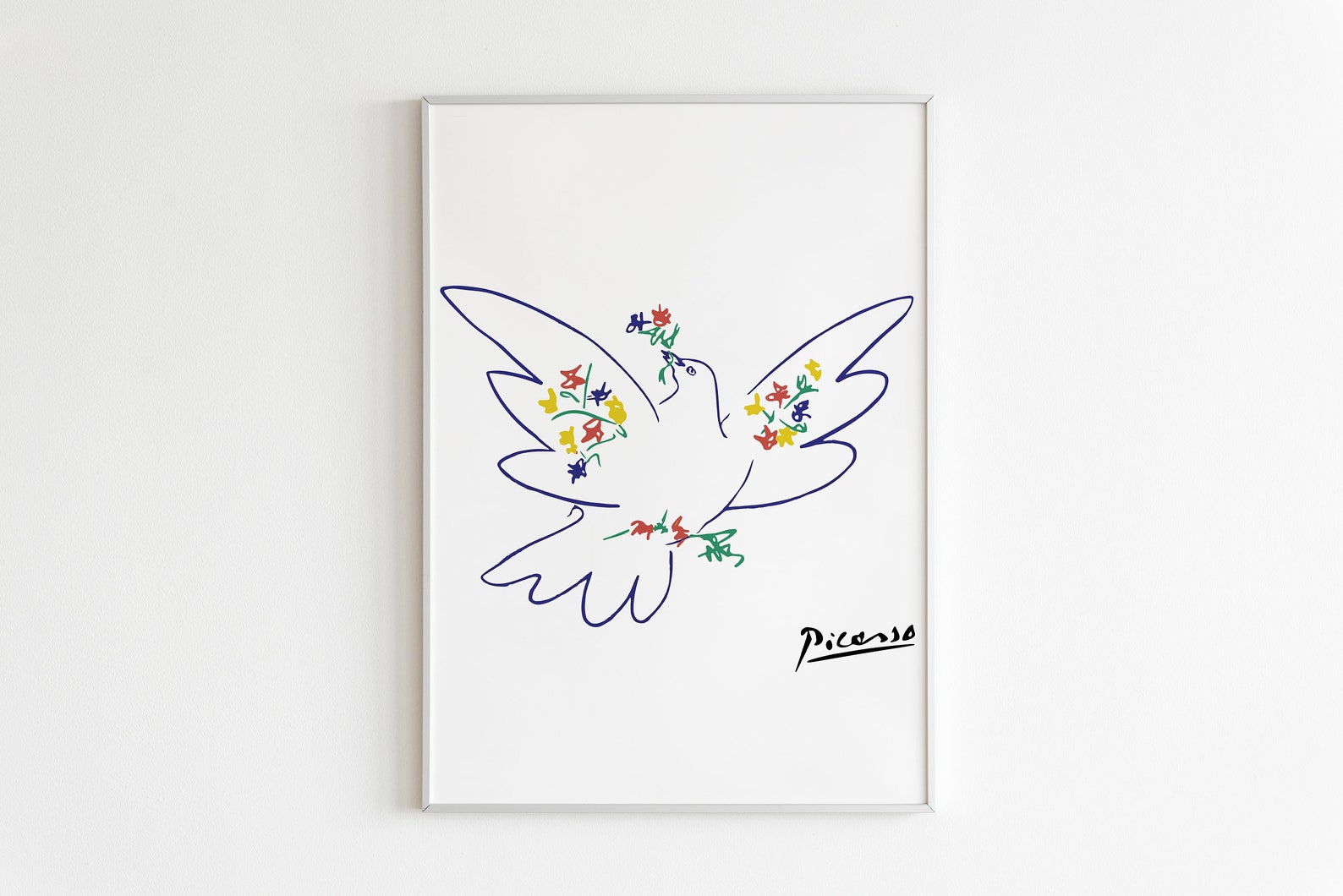 Picasso Wall Art Set of 2 Picasso Dove of Peace and Bouquet - Etsy