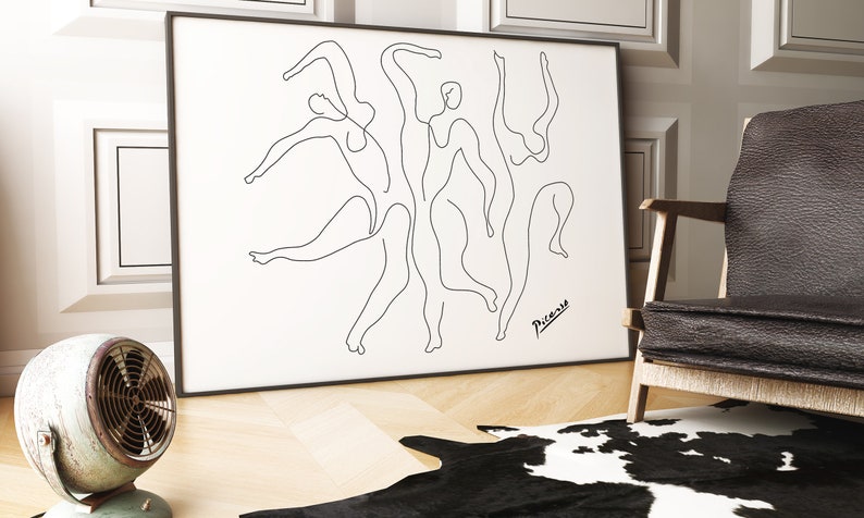 Picasso Dancer Line Drawing Print Pablo Picasso Poster - Etsy