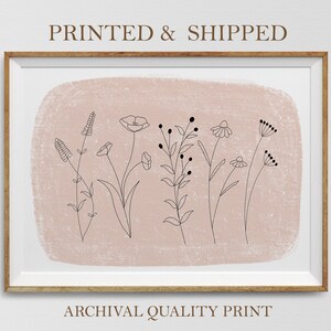 Wild Flowers Print, Farmhouse Poster, Floral Bouquet Art, Botanical ...