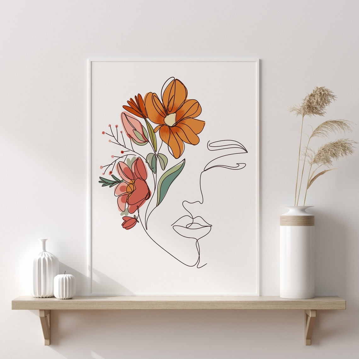 Abstract Woman One Line Art Minimalist Drawing Woman Poster | Etsy