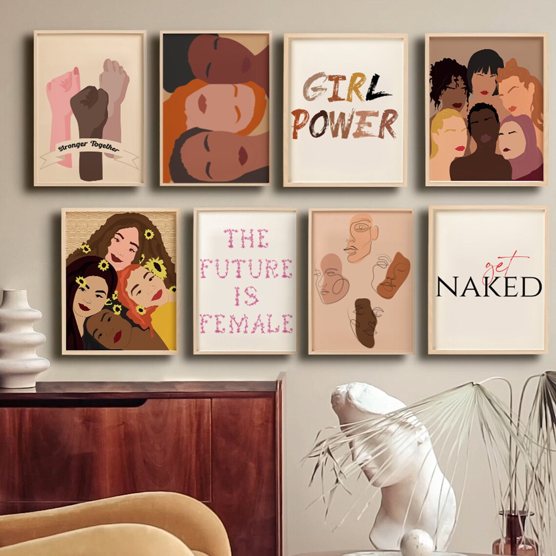 Feminist Poster Bundle Feminist Wall Art Poster Girl Gallery - Etsy
