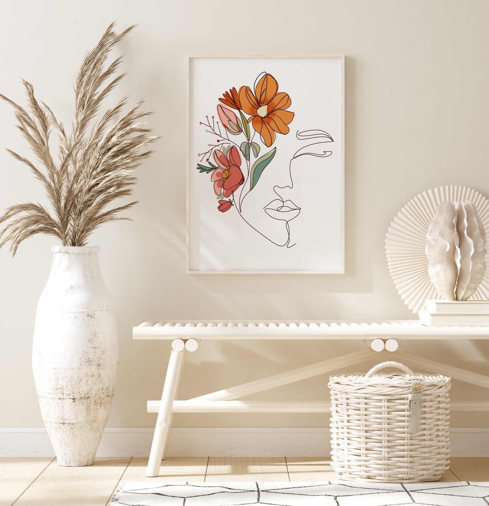 Abstract Woman One Line Art Minimalist Drawing Woman Poster | Etsy