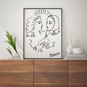 Pablo Picasso Friendship Wall Art Poster, Picasso Womans Face Art ...