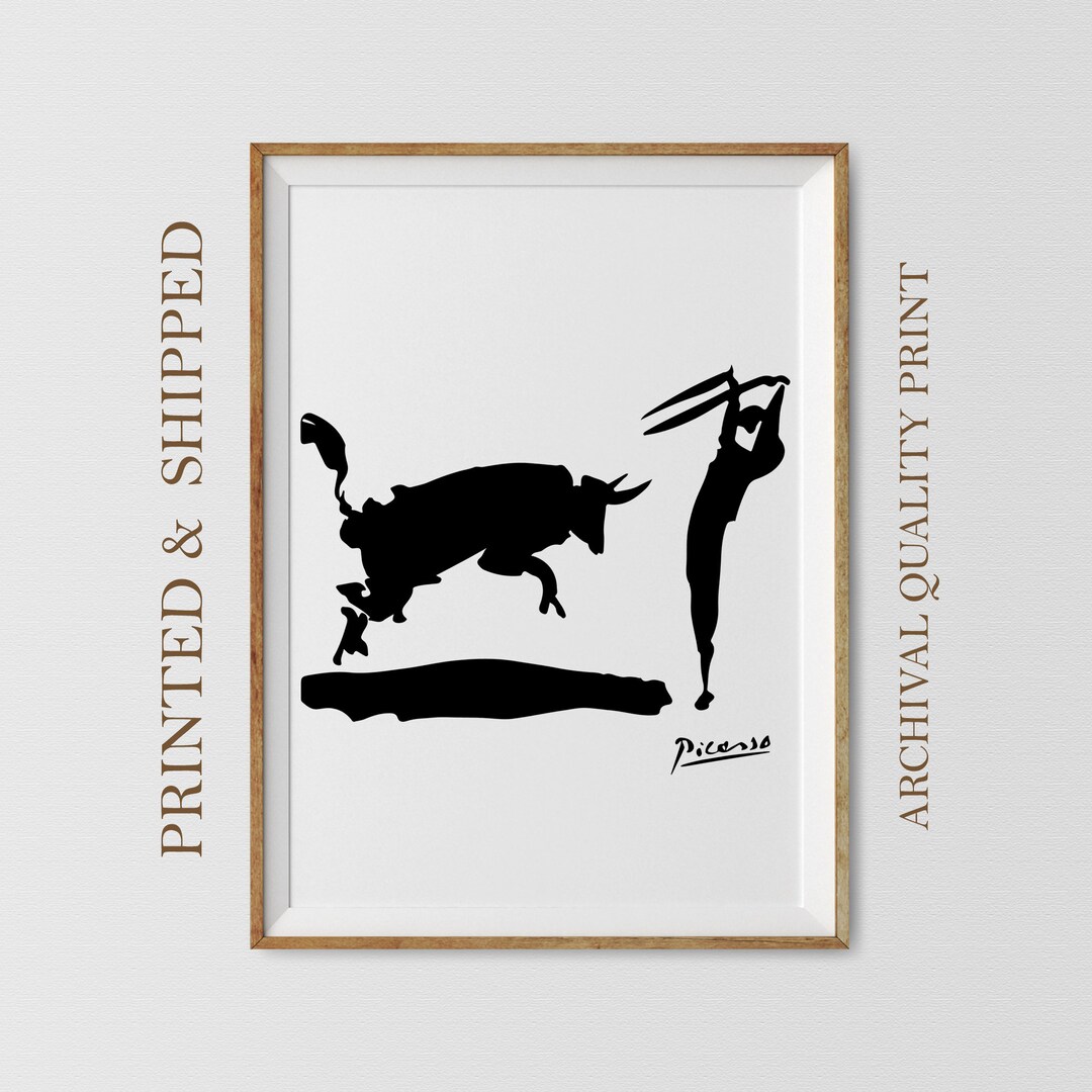 Picasso Bullfight Print, Picasso Bull Fight Sketch Print, Picasso Print ...