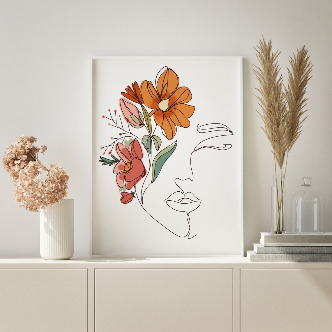 Abstract Woman One Line Art Minimalist Drawing Woman Poster | Etsy