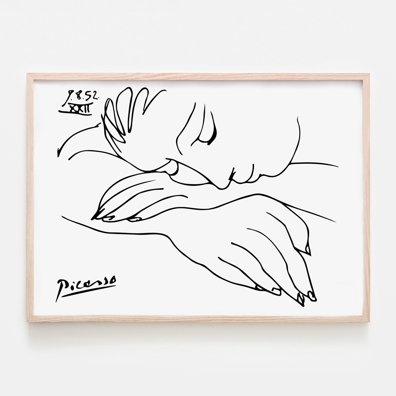 Picasso Print Set of 3 Print Picasso Poster One Line Drawing - Etsy