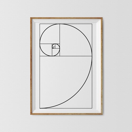 Fibonacci Golden Ratio Poster Fibonacci Spiral Wall Art - Etsy