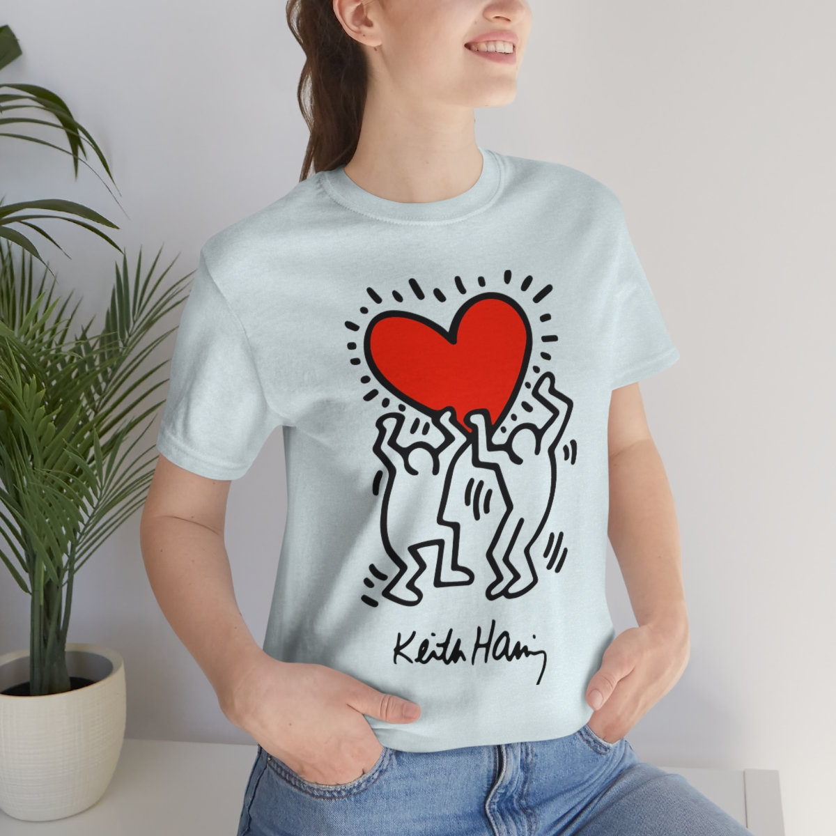Keith Haring Heart Love Symbol, Keith Haring Unisex T-Shirt