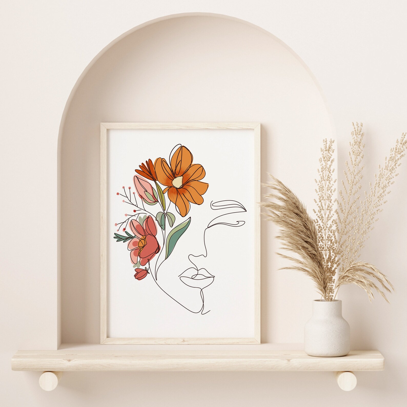 Abstract Woman One Line Art Minimalist Drawing Woman Poster | Etsy