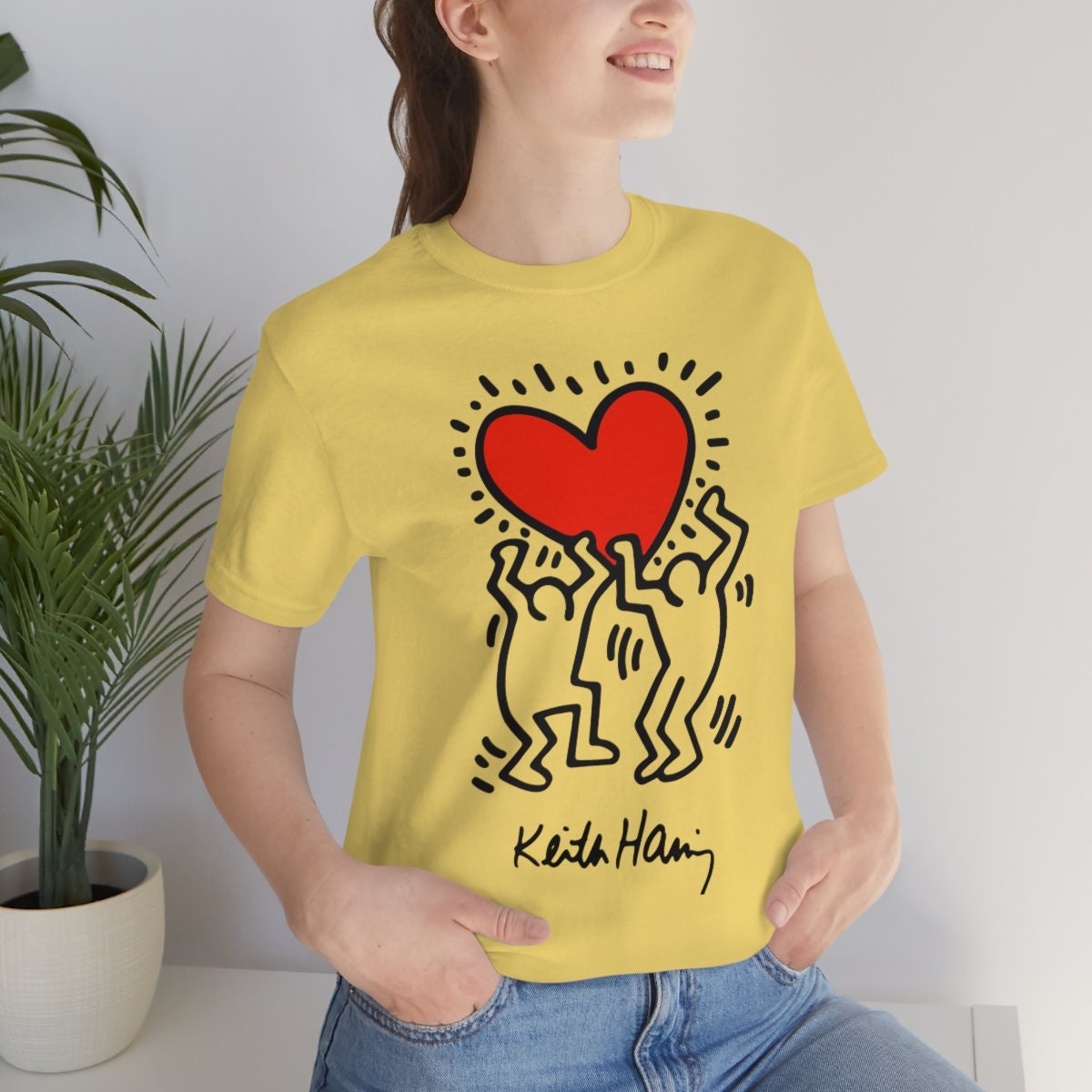 Keith Haring Heart Love Symbol, Keith Haring Unisex T-Shirt