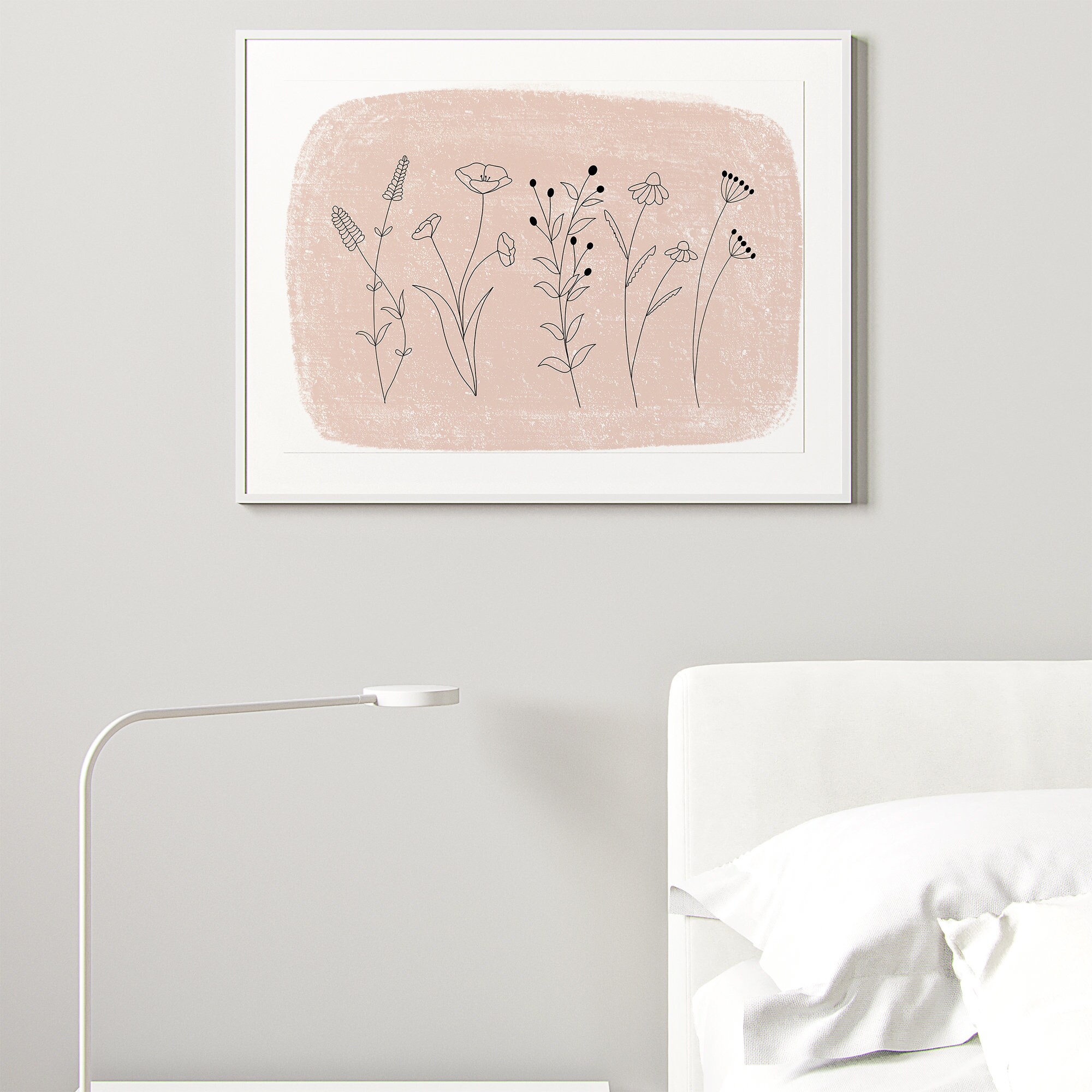 Wild Flowers Print Farmhouse Poster Floral Bouquet Art - Etsy