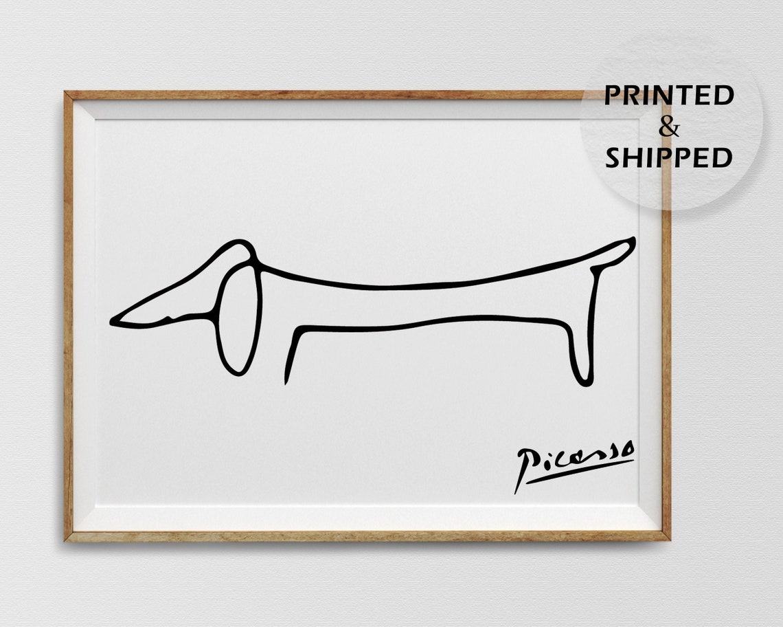 Picasso Dog Art Print One Line Drawing Picasso Sketch Art - Etsy Singapore