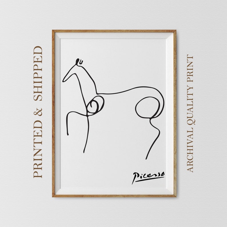 Pablo Picasso Horse Print Picasso One Line Drawing Print - Etsy