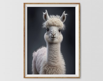 Llama Print Llama Art Alpaca Art Animal Print Alpaca - Etsy