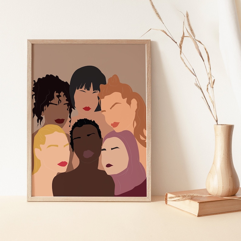 Females Power Wall Art Feminist Wall Art Girl Power Print Etsy