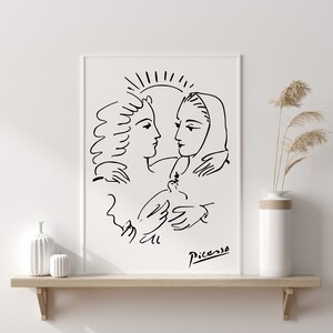Pablo Picasso Friendship Wall Art Poster, Picasso Womans Face Art ...