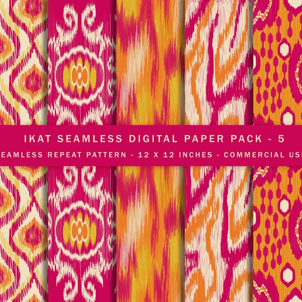 Ikat Digital Paper - Etsy