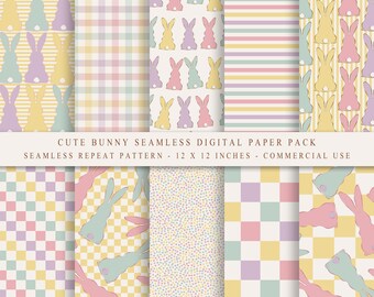 10 Easter Seamless Digital Papers, Easter Backgrounds, Commercial Use ...