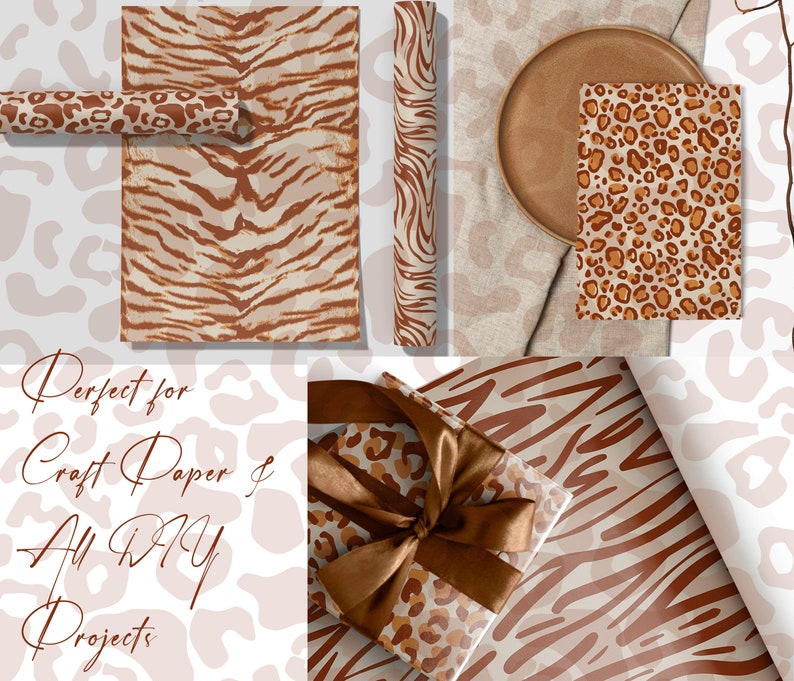 Safari Animal Print Digital Paper Pack: Seamless Patterns (10) - Etsy