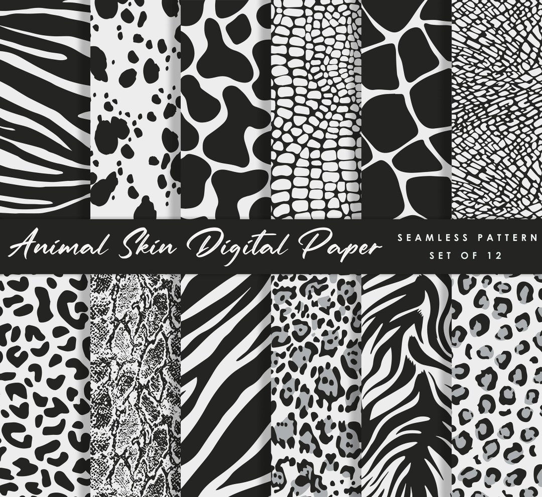 Animal Digital Paper Pack, Leopard, Tiger, Print Seamless Paper ...