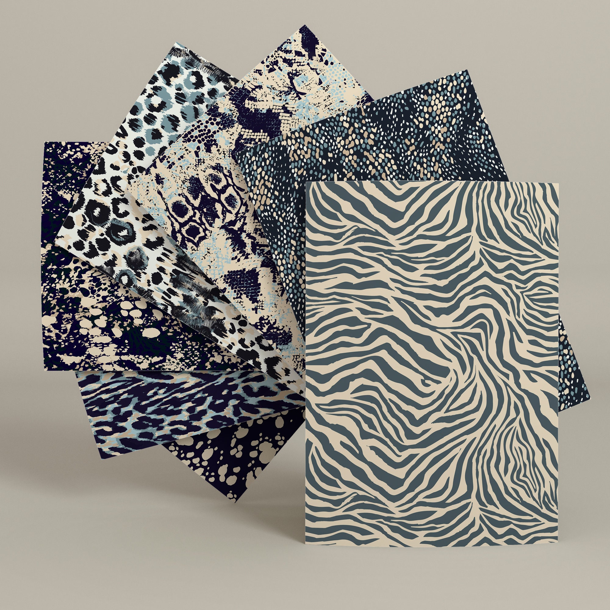 10 Animal Digital Paper Pack, Animal Skin, Abstract Animal Print ...