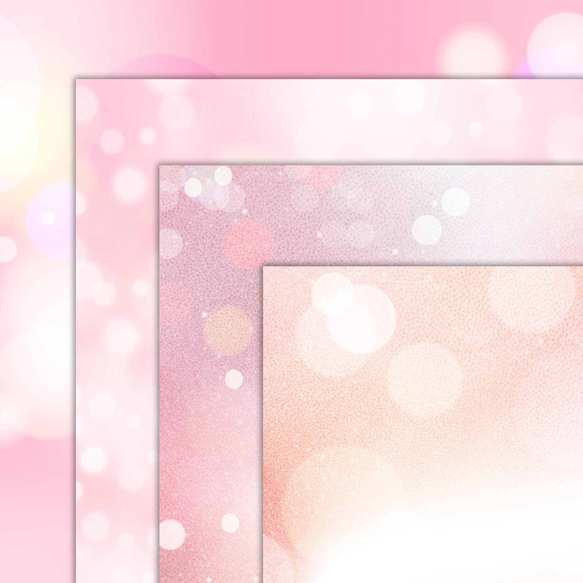 Pink Baby Girl Ombre Digital Paper Princess Queen Glitter: Instant ...