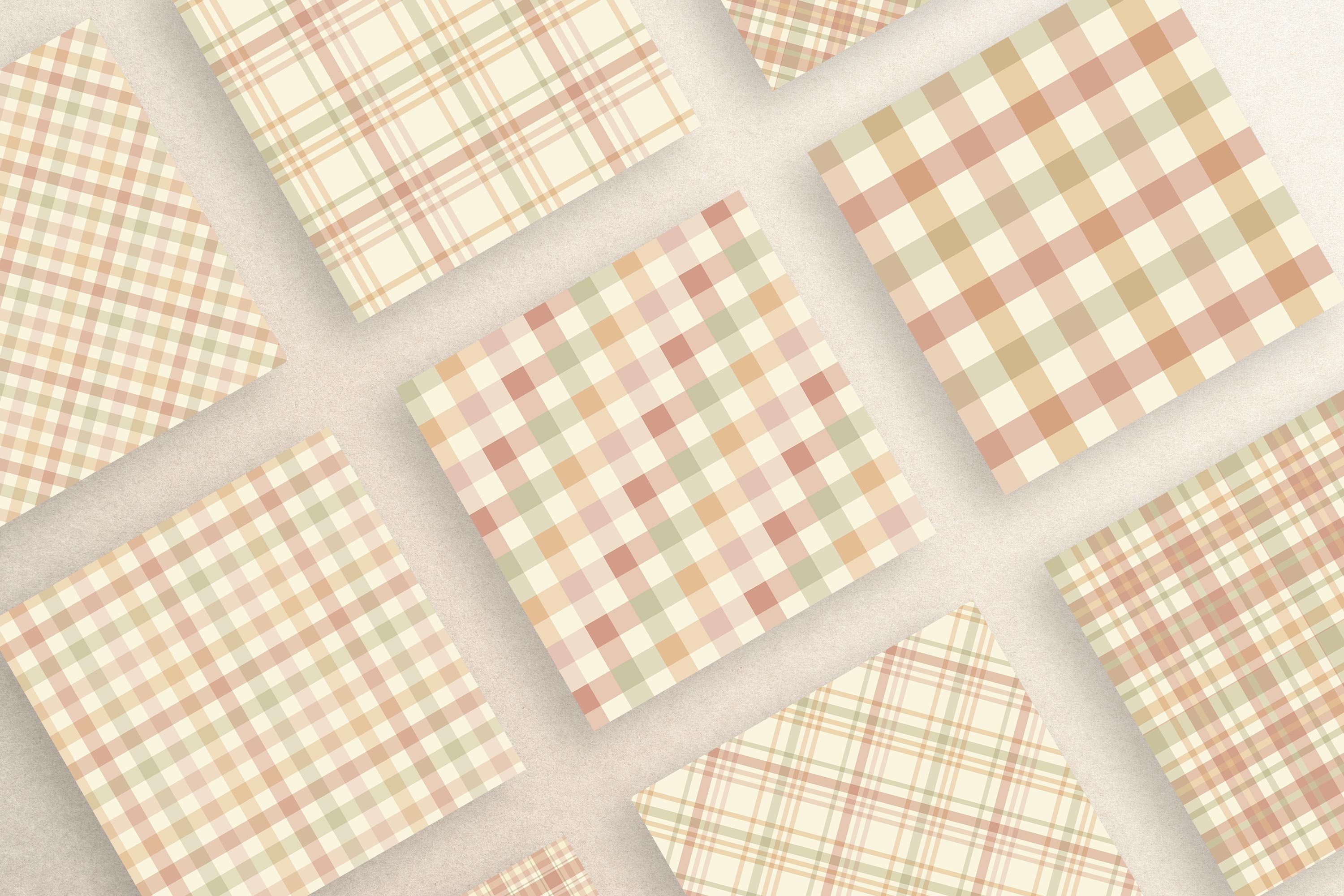 Pastel Gingham Digital Paper Pack: Boho Plaid Backgrounds (JPG) - Etsy