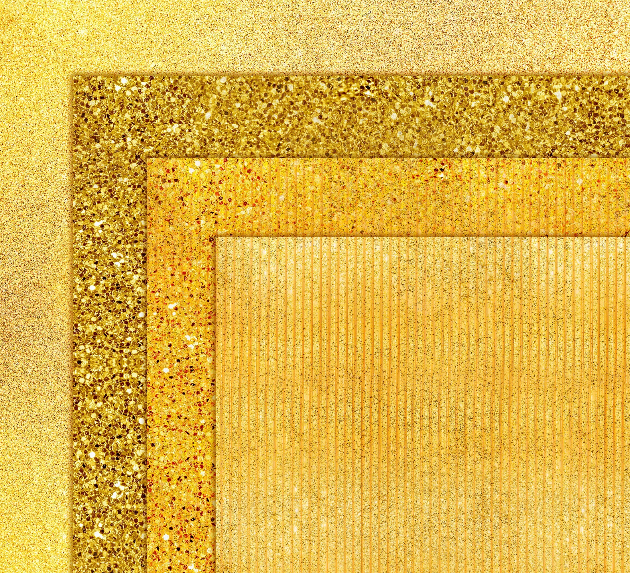 16 Gold Glitter Digital Paper Pack, Party Decor, Gold Texture, Golden ...