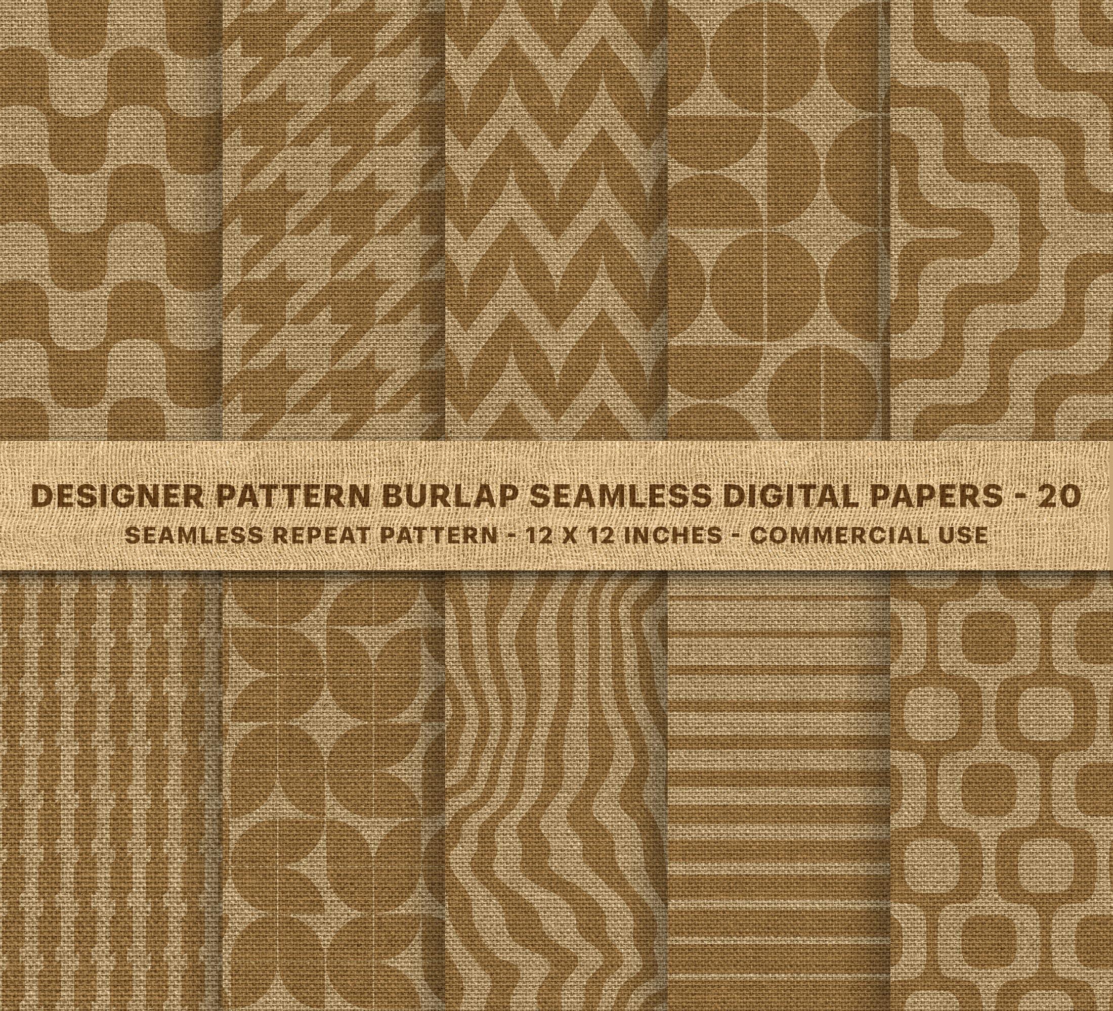 Patterned Burlap Fabric Texture Digital Paper: Earthy Neutral Tone Jute ...