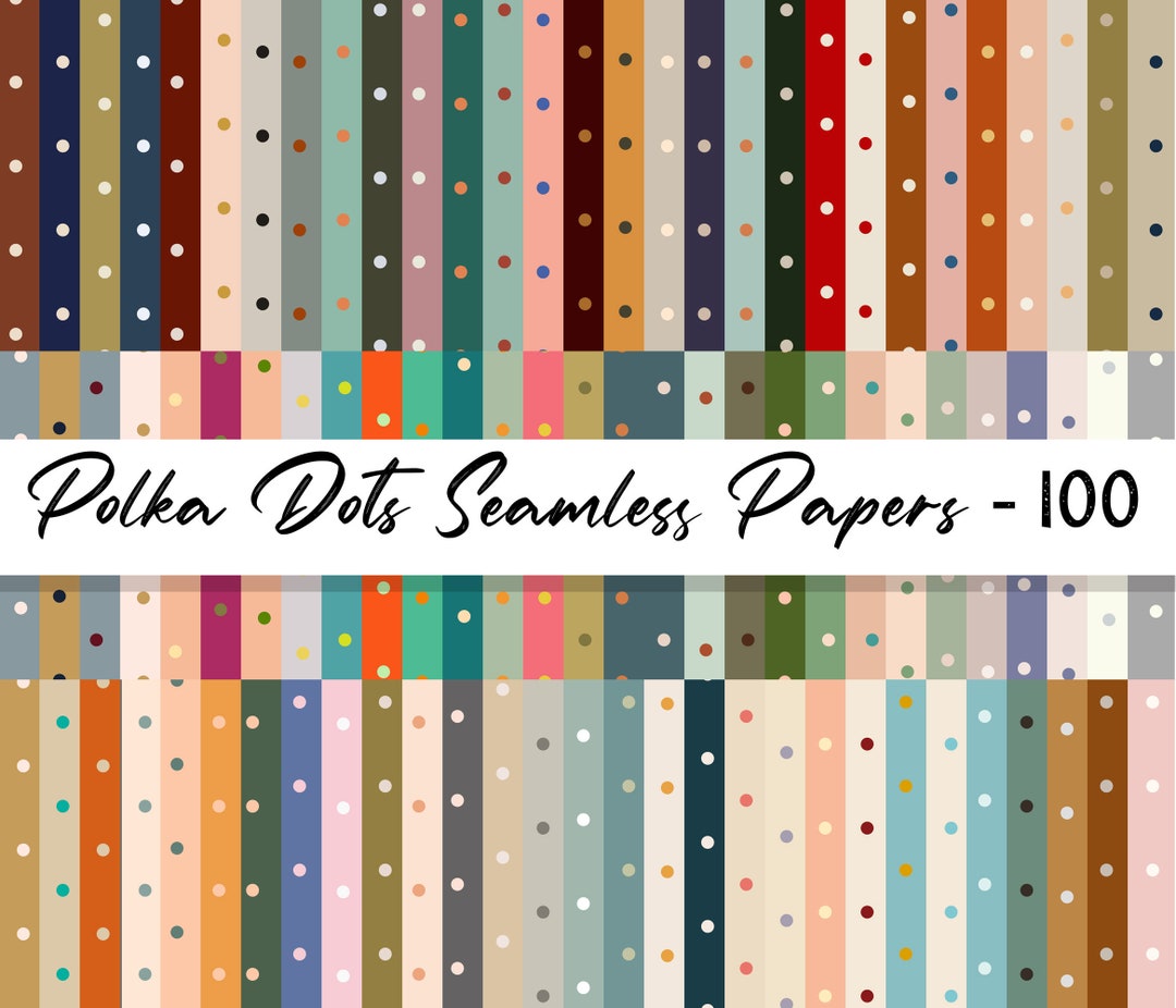 Tiny Polka Dot Digital Paper 100 Rainbow Colors Seamless - Etsy