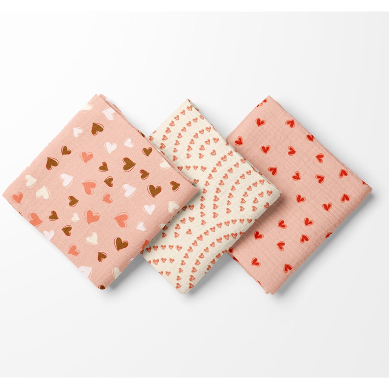 10 Valentine Hearts Seamless Digital Paper Pack, Scrapbook Paper, Heart ...