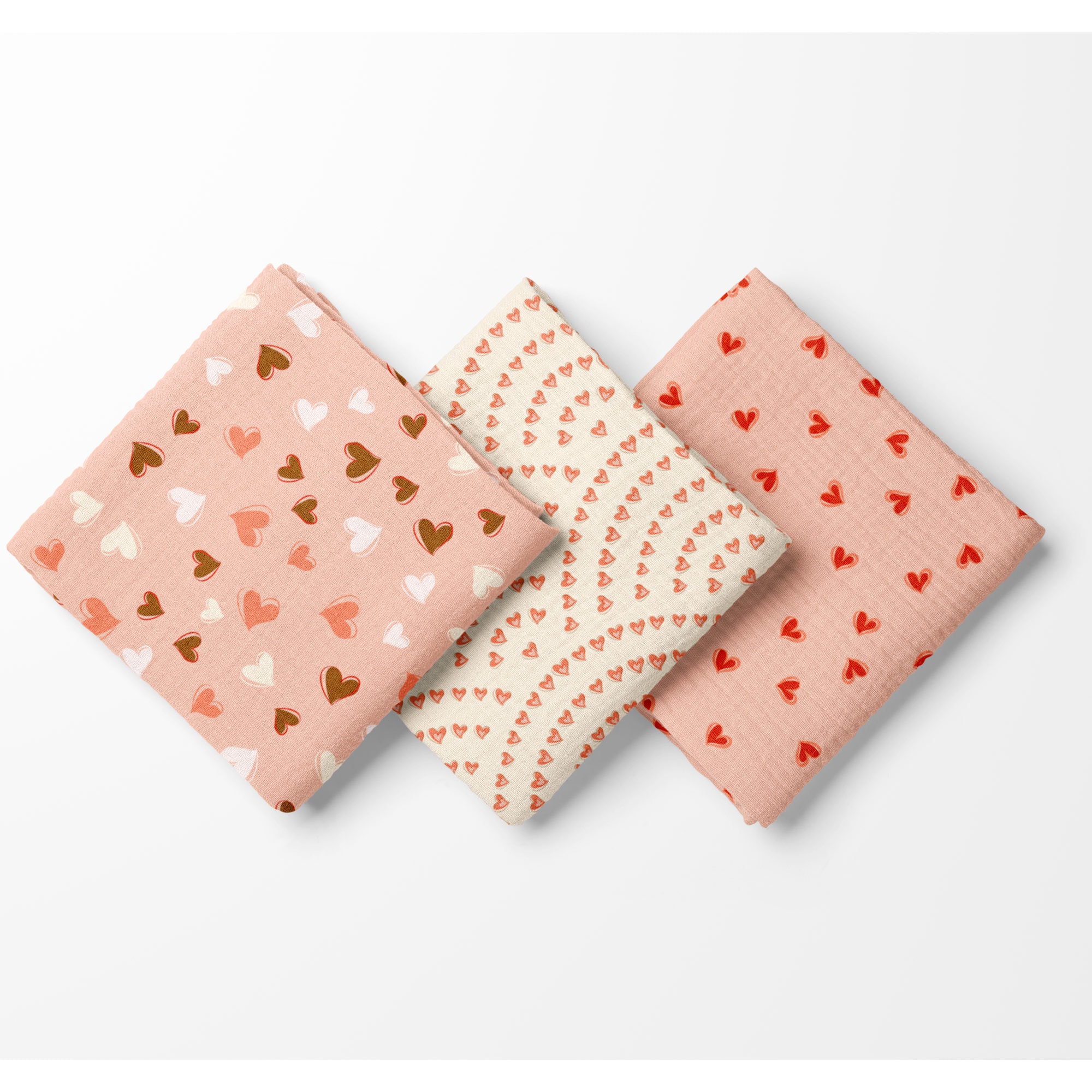 10 Valentine Hearts Seamless Digital Paper Pack, Scrapbook Paper, Heart ...