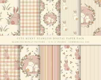 10 Easter Seamless Digital Papers, Easter Backgrounds, Commercial Use ...