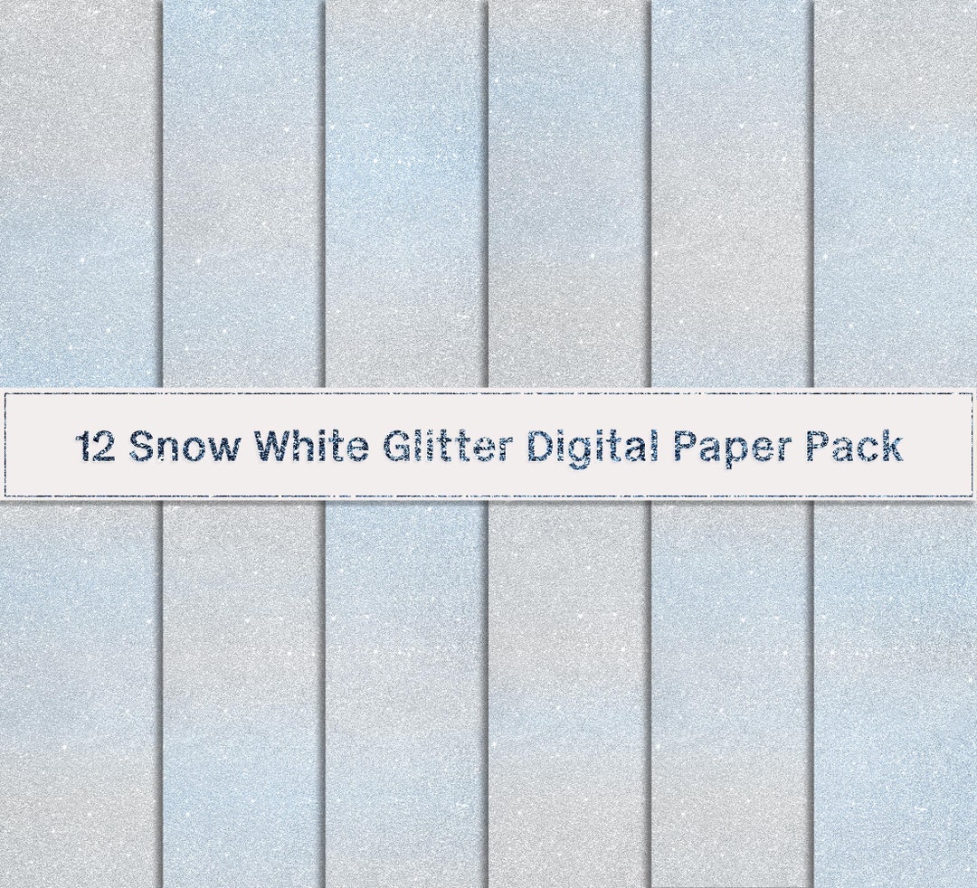 12 Luxury White Digital Paper, Printable Silver Scrapbook Paper ...