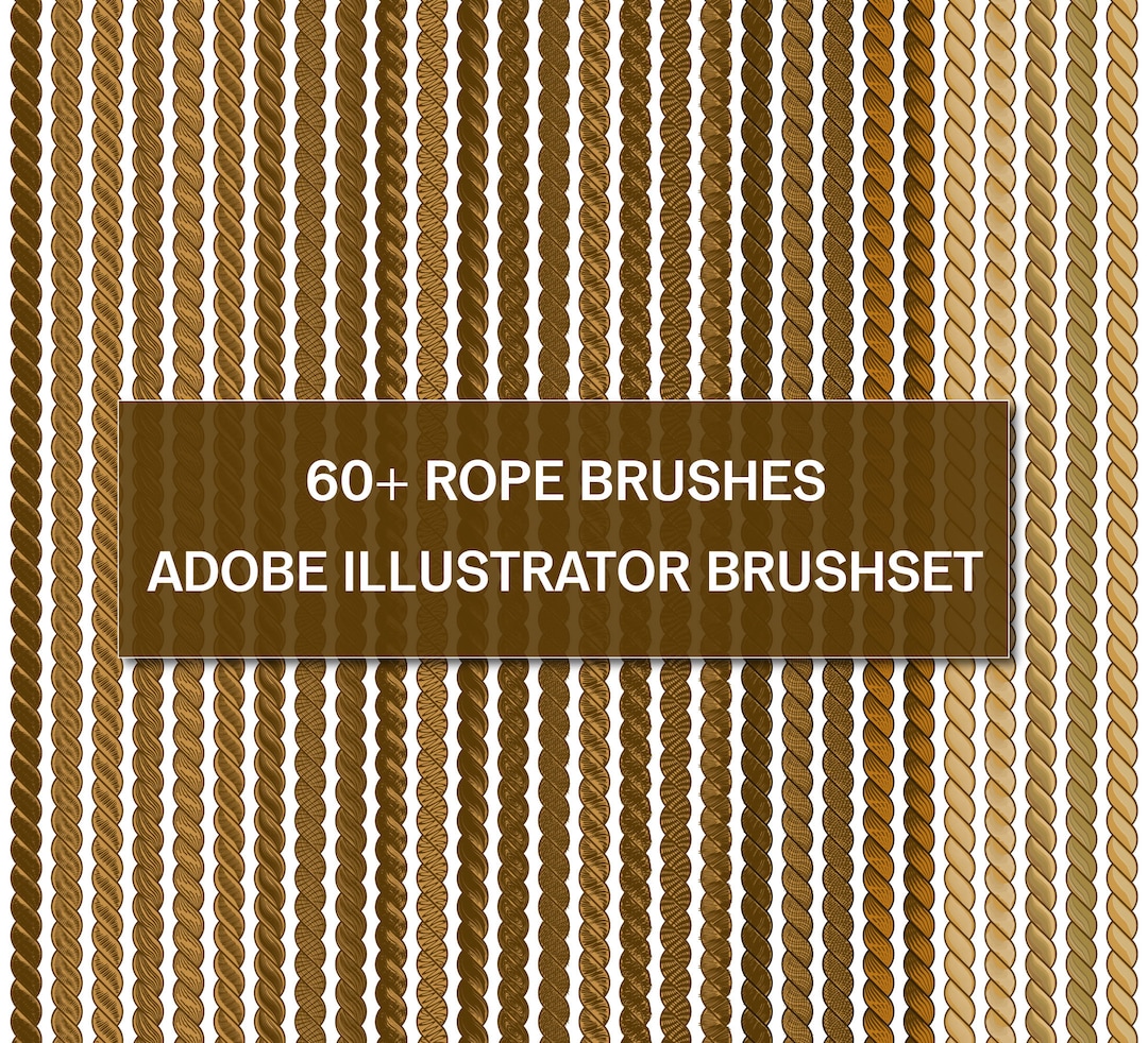 60+ Rope Pattern Illustrator Brushes, Vector Library Pack AI (instant ...
