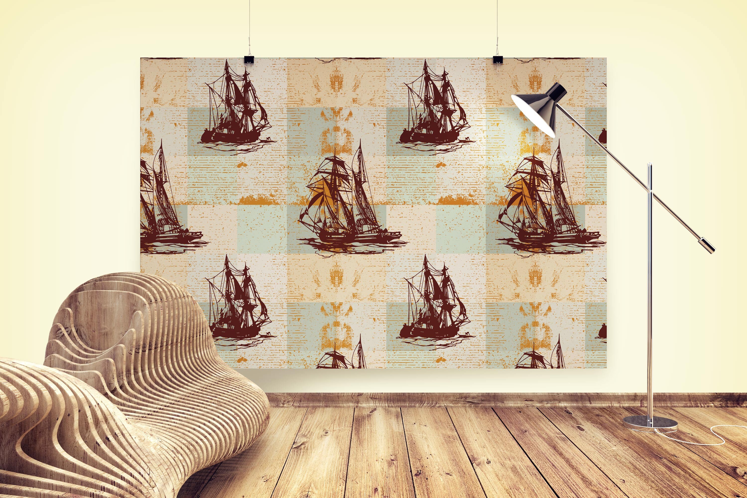 Nautical Vintage Digital Paper Pack, Nautical Print, Antique, Anchors ...