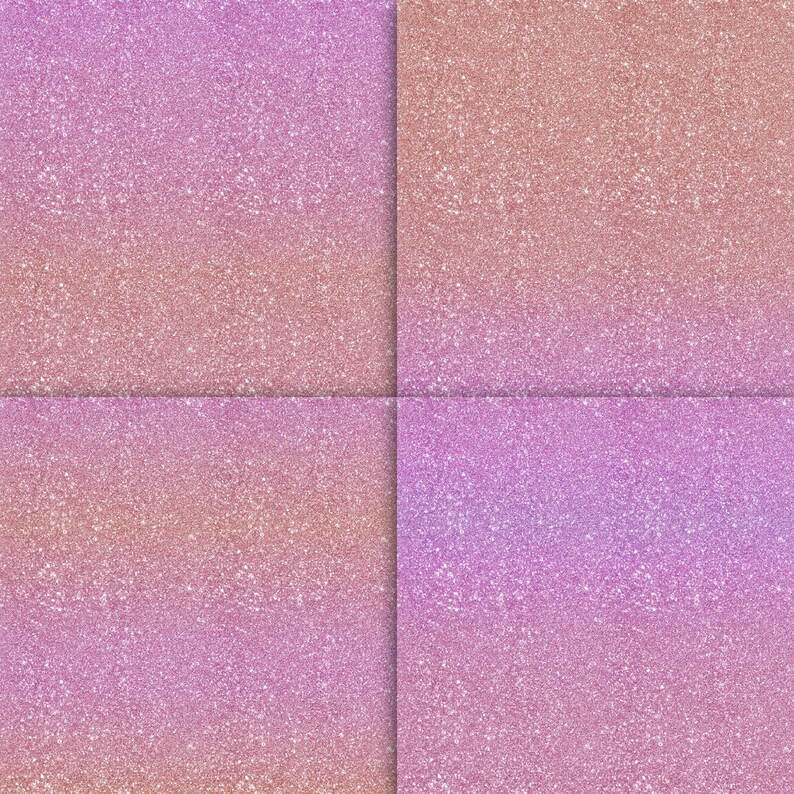 Blue, Purple & Pink Glitter Digital Papers, Scrapbook Papers Pink Love ...