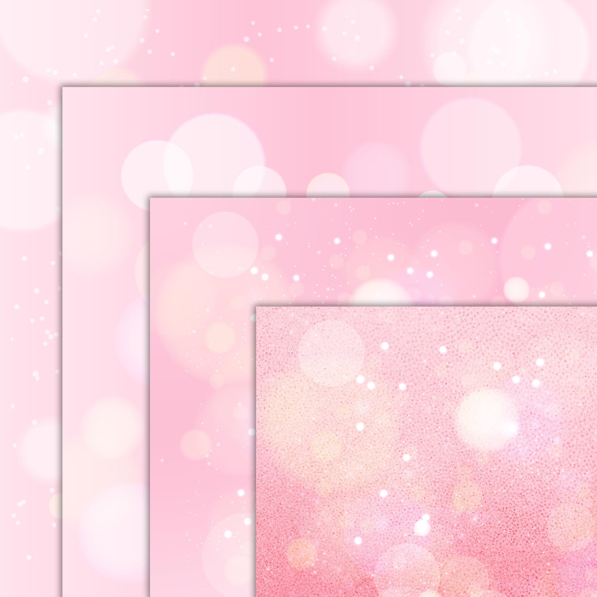 Pink Baby Girl Ombre Digital Paper Princess Queen Glitter: Instant ...