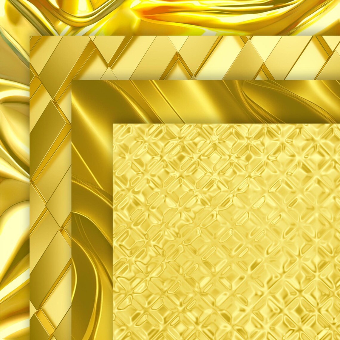 Luxury Gold Foil Glitter Digital Paper Pack, Gold Texture Paper Yellow ...