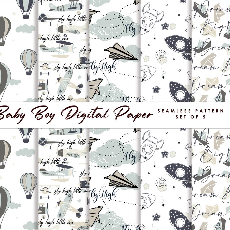 Baby Digital Paper - Etsy