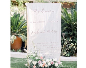 Fabric Wedding Sign | Etsy