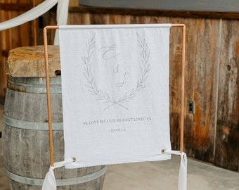 Linen Wedding Sign | Etsy